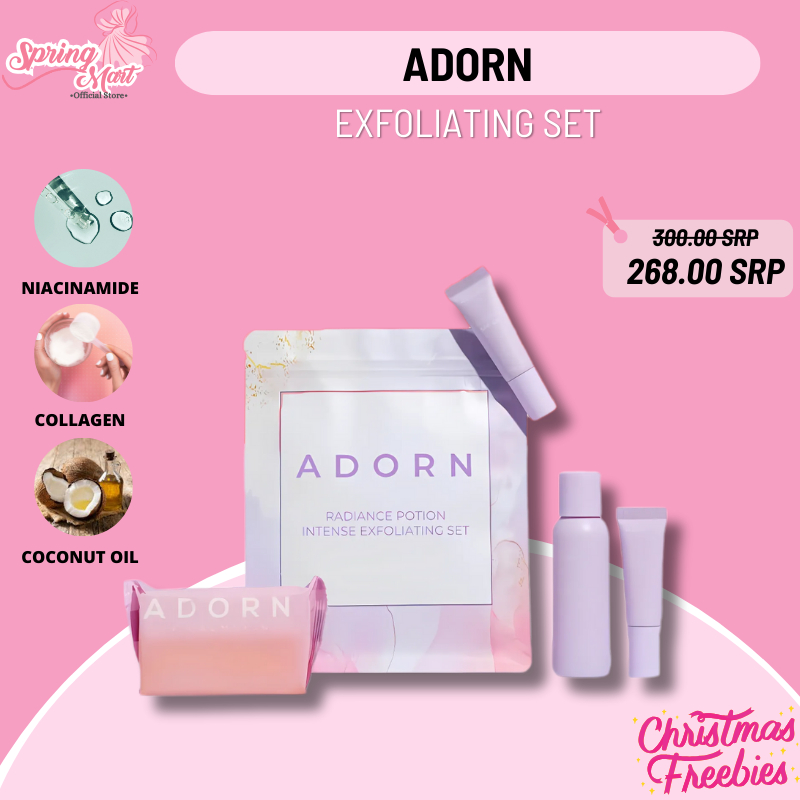 ADORN BY CALMSKIN Exfoliating Set 4in1 with Niacinamide and Collagen ...