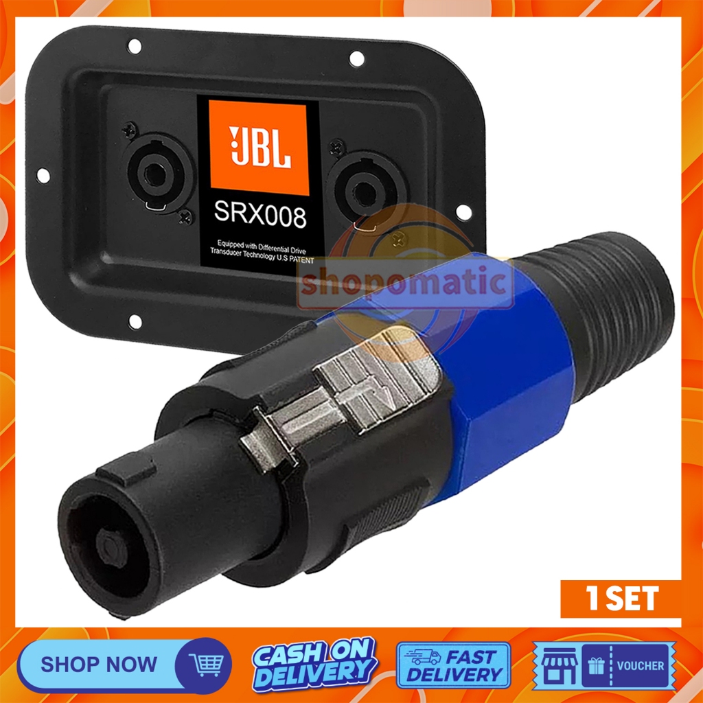 SHOPOMATIC JBL 2 Speakon Jack Terminal With Speak-On Plug 4 Pins Male ...