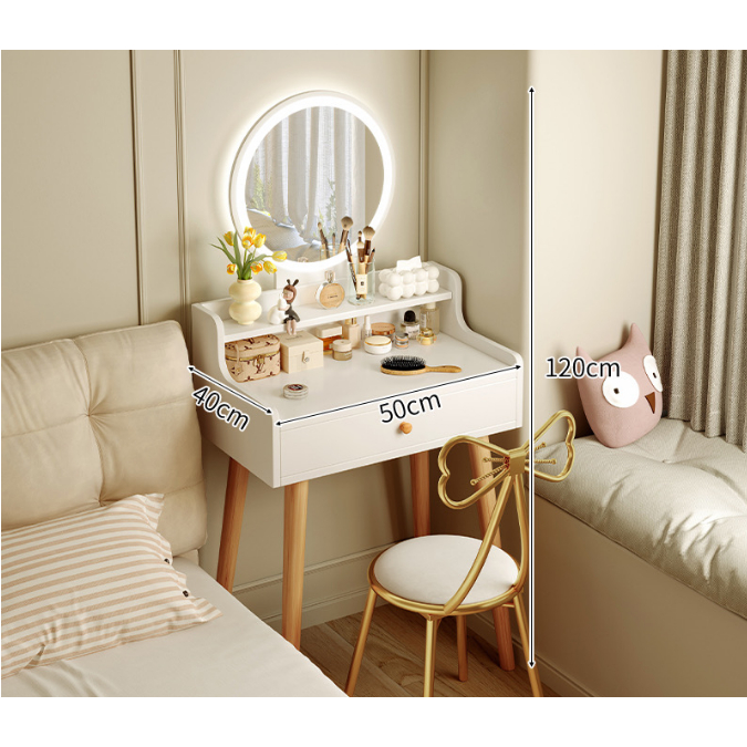 Dressing Table Desk Vanity Desk with Mirror Modern Makeup Vanity Table with Storage Drawers with LED Shopee Philippines