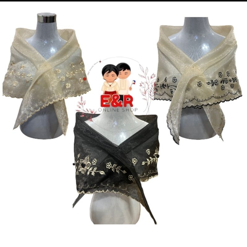 Filipiniana Alampay For Adult with free Handmade flower brooch ...