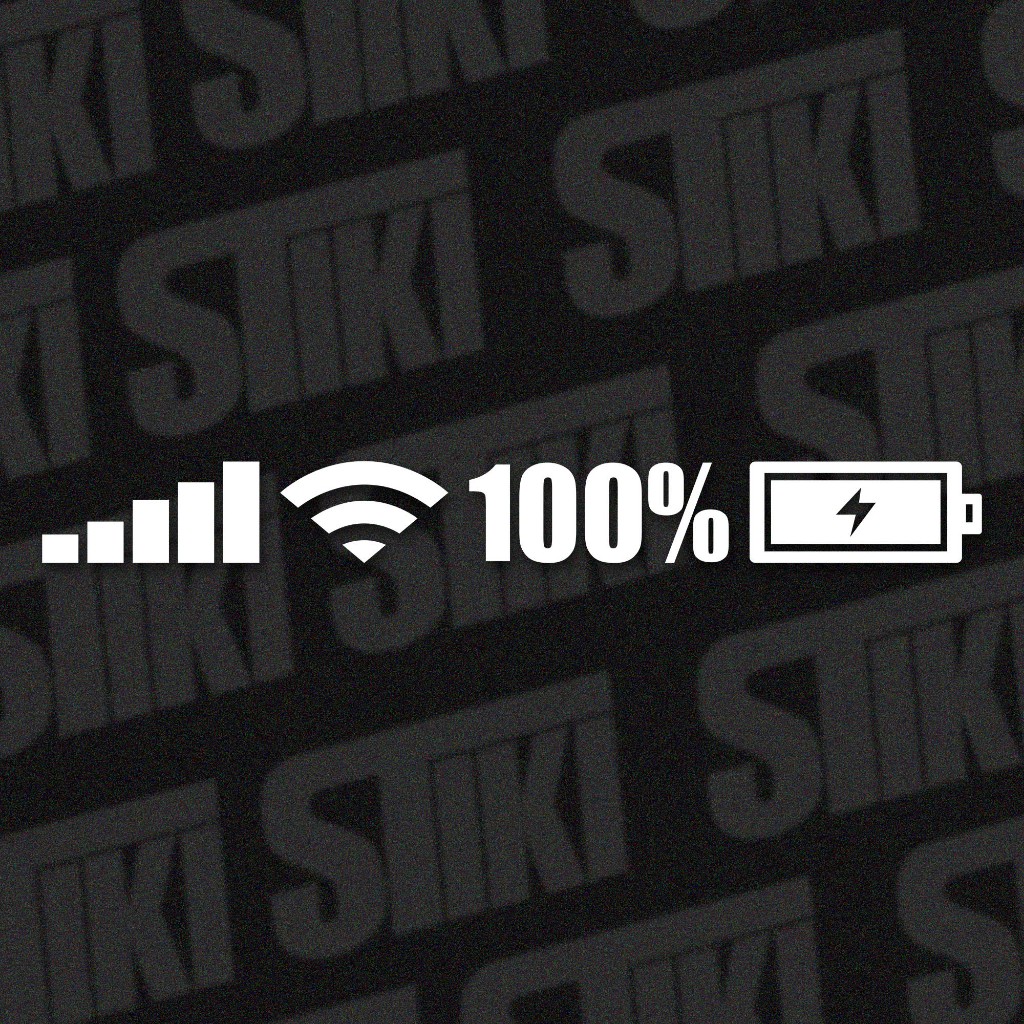 Signal Wifi 100% Battery Level Cut out Vinyl Sticker WATERPROOF ...