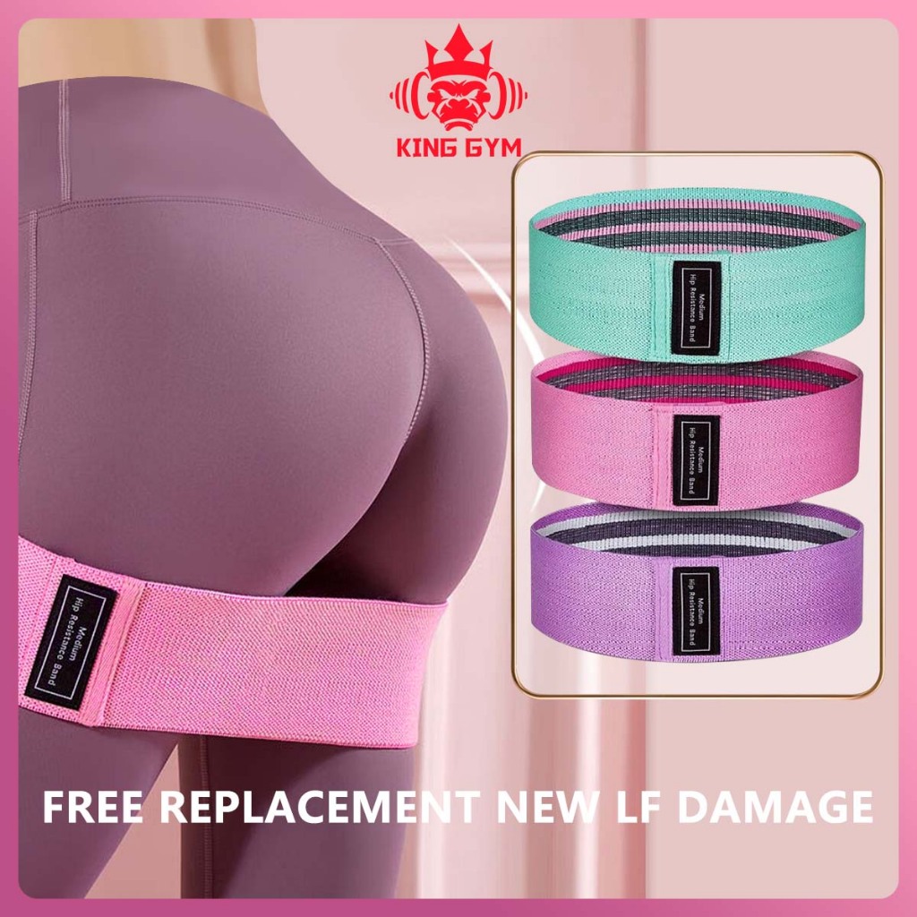 King Gym 3PC Resistance Bands Set Non-Slip Elastic Exercise Band For ...