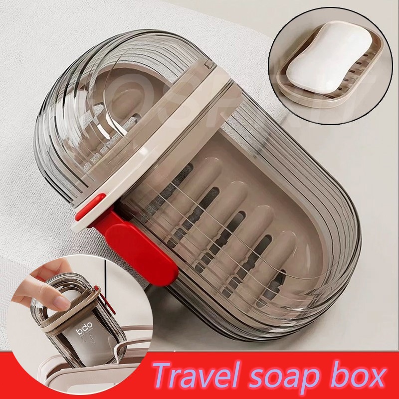 Hello Beauty Soap Box Holder Travel Soap Case Box With Cover Portable ...