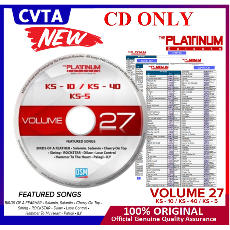 platinum original CD ks10 /kbox2 /junior2/ks40 vol27 | Shopee Philippines