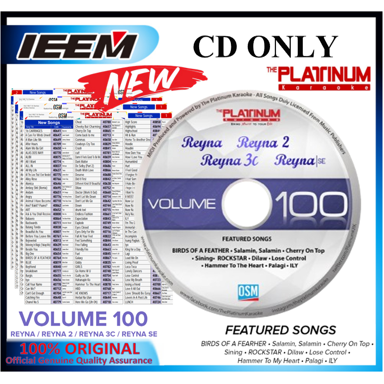 Platinum Reyna 1 , 2, 3C,& Reyna SE CD VOL 100 Origin | Shopee Philippines