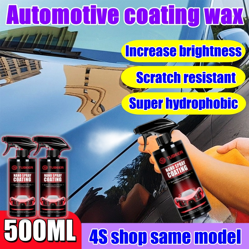 Car Wax Spray and Polish Two-in-one 500ML Coating Auto Car Wash and Wax Hydrophobic Nano Ceramic ...