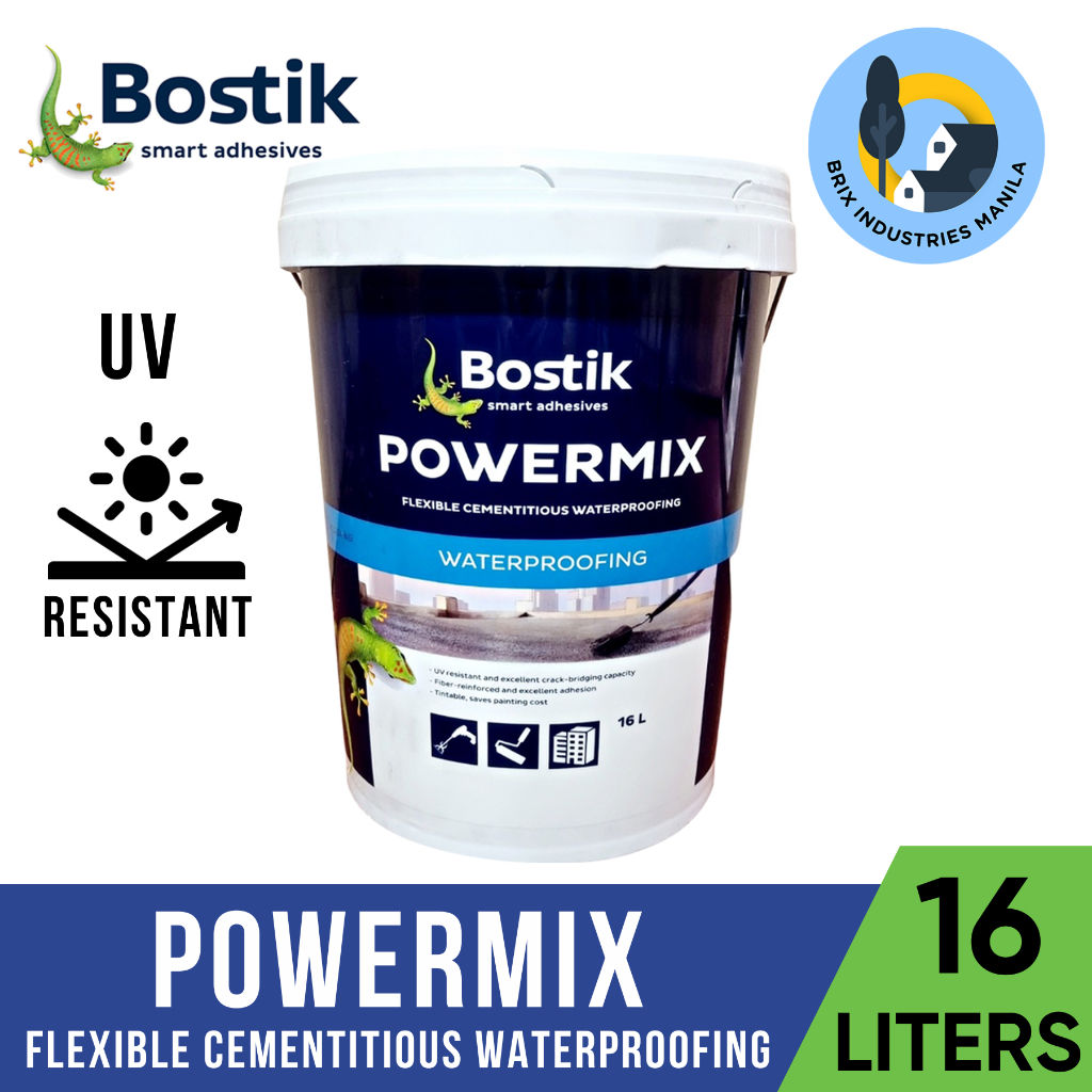 Bostik Powermix Flexible Cementitious Waterproofing 16 Liters (Pail) UV ...