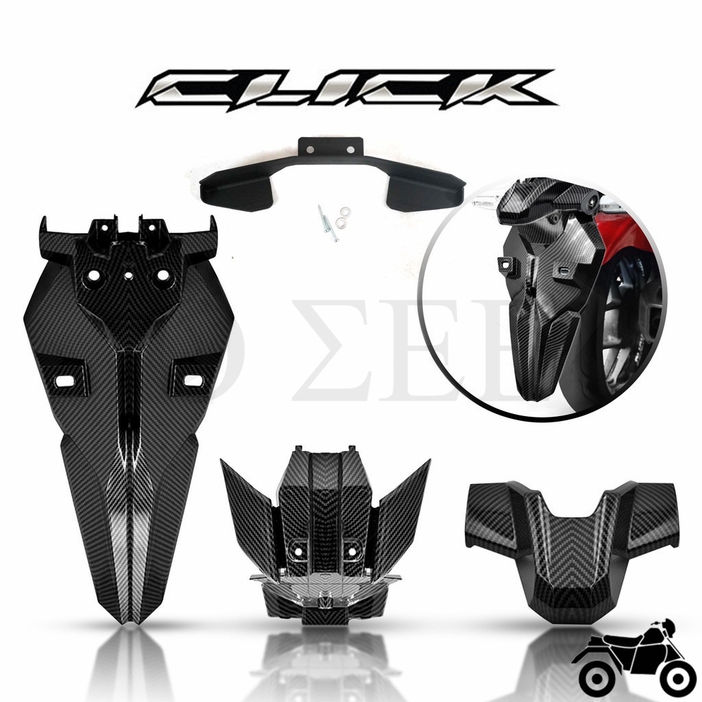 HONDA CLICK REAR FENDER COVERGARNISH 3 IN 1 SET CARBON FOR V2GAME ...