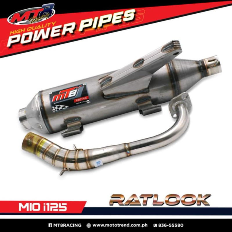MT8 RATLOOK POWER PIPE AEROX CLICK150i FINO SPORTY M3 NMAX NMAX2020 ...