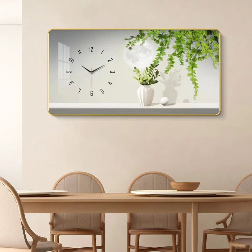 Nordic living room clock mural dining room clock decoration painting ...