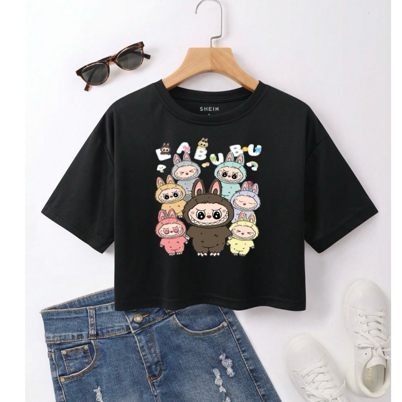 MELODY Labubu Cotton Round Neck Crop top 11004# | Shopee Philippines