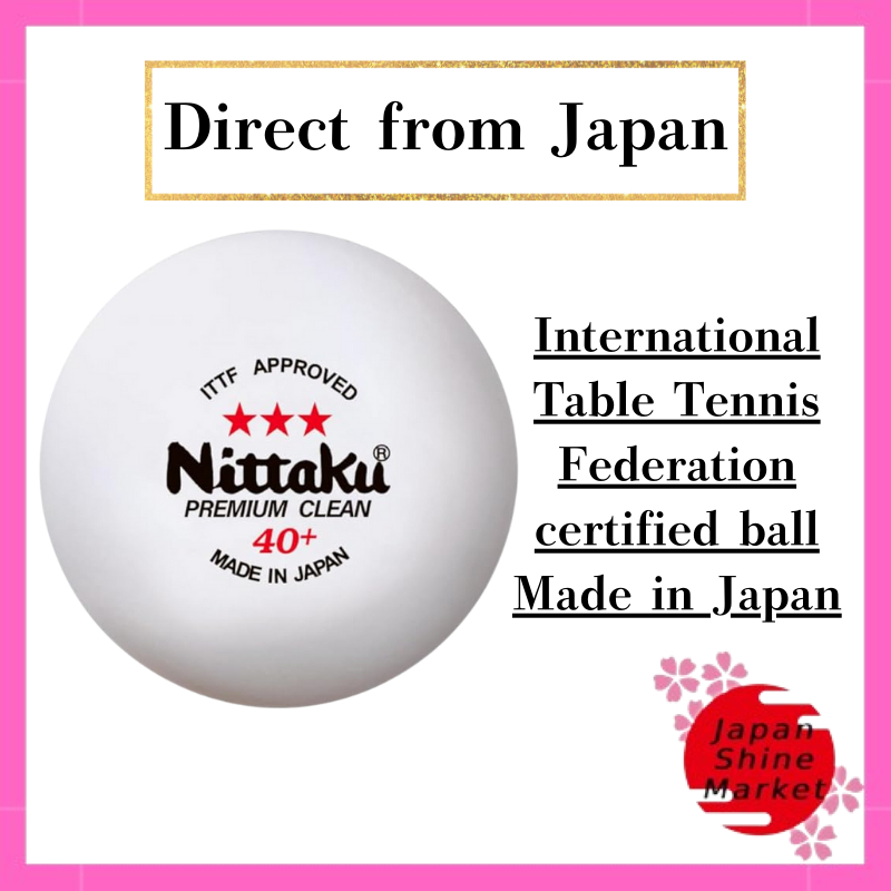 Nittaku Table Tennis Ball 3 Star Premium Clean 3 Pack Antiviral and Antibacterial ITTF Approved ...