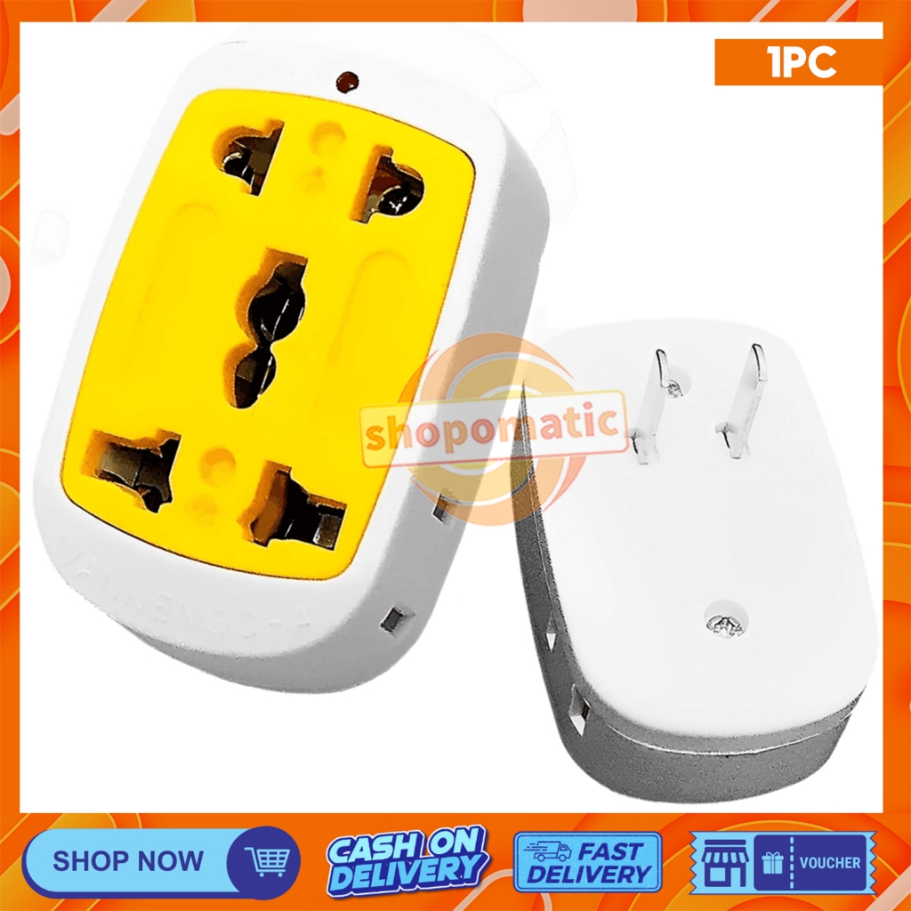 SHOPOMATIC 4 Way Plug Adaptor NO BUTTONS Assorted Colors Heavy Duty ...