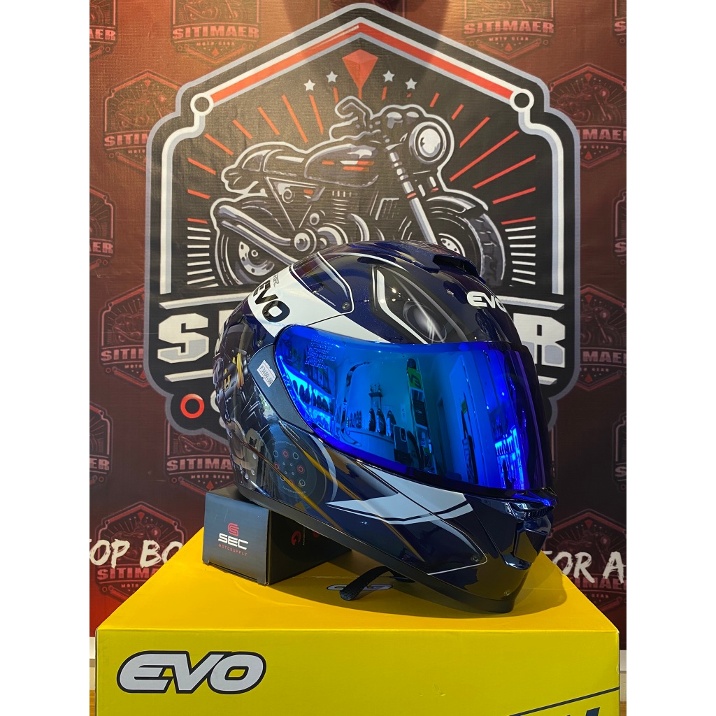 EVO GT-PRO RR Full Face Dual Visor Helmet Motorcycle With Free Clear ...