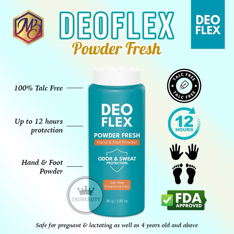 Deoflex Powder Fresh Hand & Foot Powder 80g | Shopee Philippines
