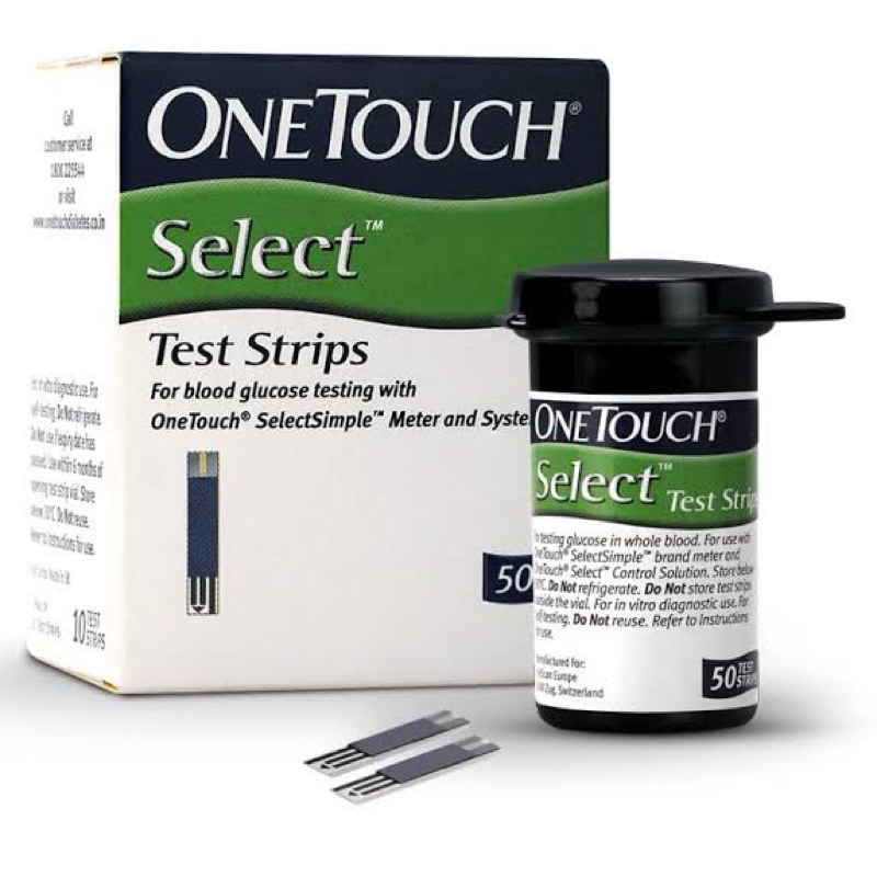 One Touch Select Test Strips (50Strips)(Expiration02/2026) | Shopee ...