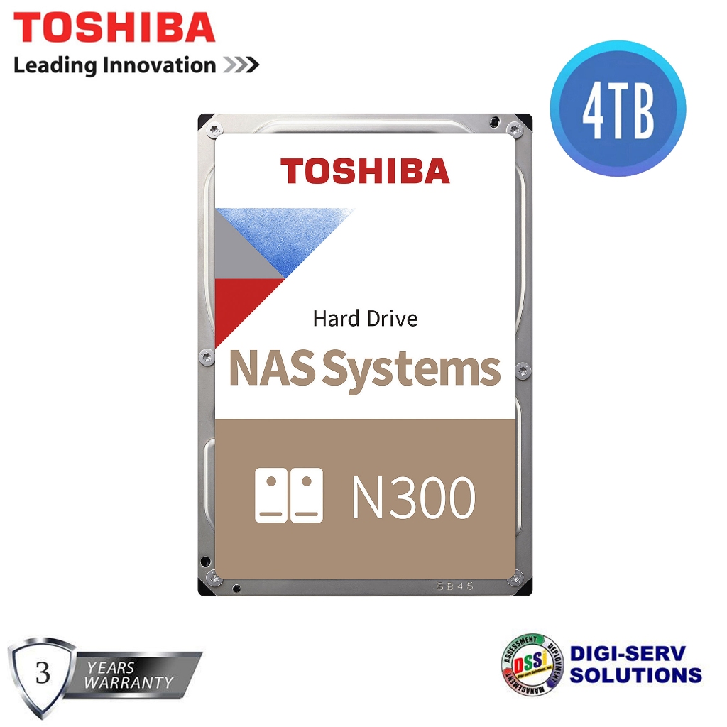 Toshiba N300 4Tb Nas Hard Drive (HDWG440UZSVA) 3.5" Sata, 7200Rpm 256Mb, 24/7 operation | Shopee ...