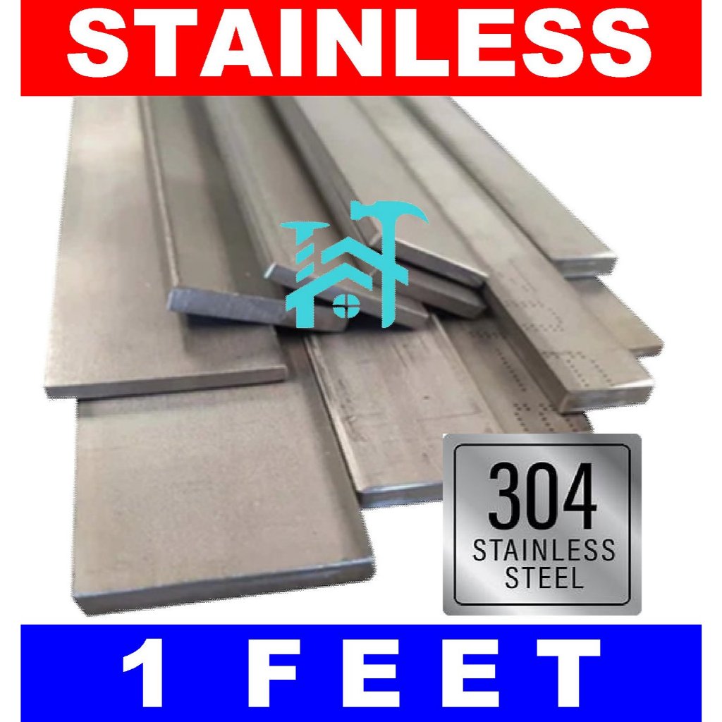 STAINLESS FLAT BAR 4mm 5mm 6mm (SOLD PER FOOT) | Shopee Philippines