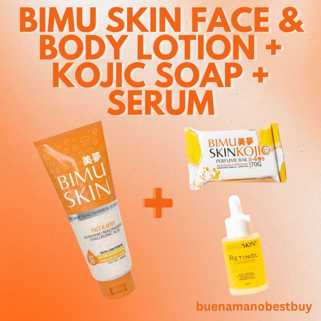 Bimu Skin Face & Body Lotion (Kojic Soap/Serum) | Shopee Philippines
