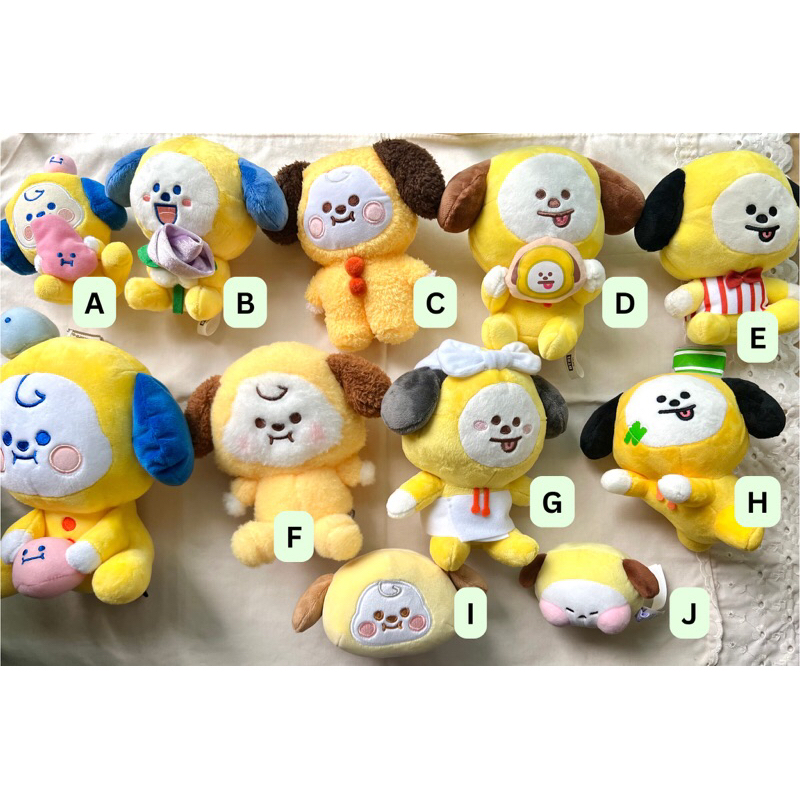 Official BTS BT21 Chimmy Japan Line Friends Plushies Charm Keychains ...