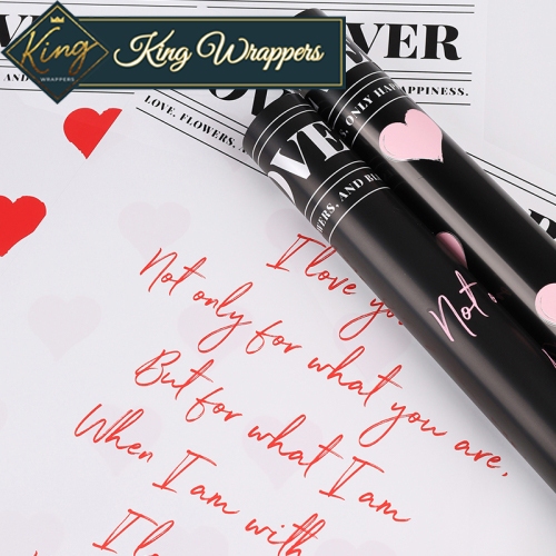 20pcs per pack Love You Forever Flower Bouquet Wrapper Floral Wrapper ...