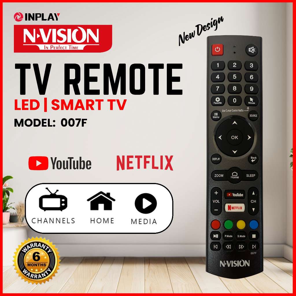 Nvision Smart TV Remote Control 007F For Smart TV | Shopee Philippines