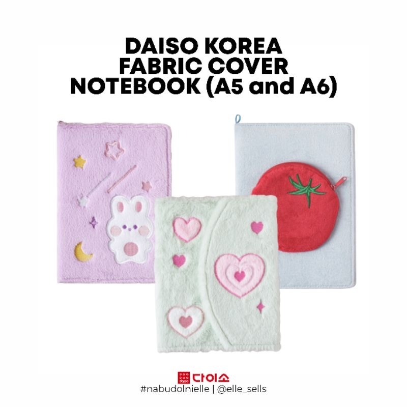 Fabric Cover Notebook Planner Journal A5 B6 | Daiso Korea Tomato, Heart ...