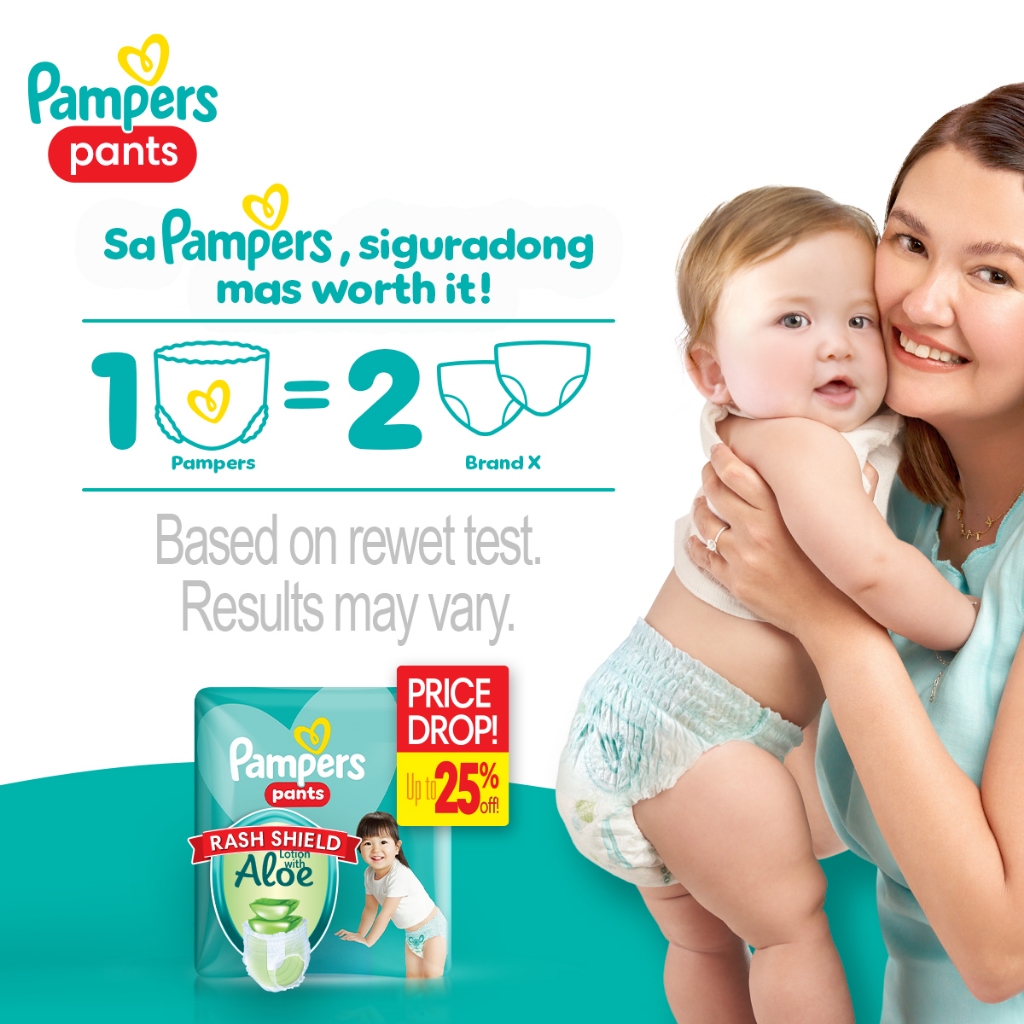 Pampers Baby Dry Pants Diapers with Rash Shield XL 46s x 1 pack (46 pcs) | Shopee Philippines
