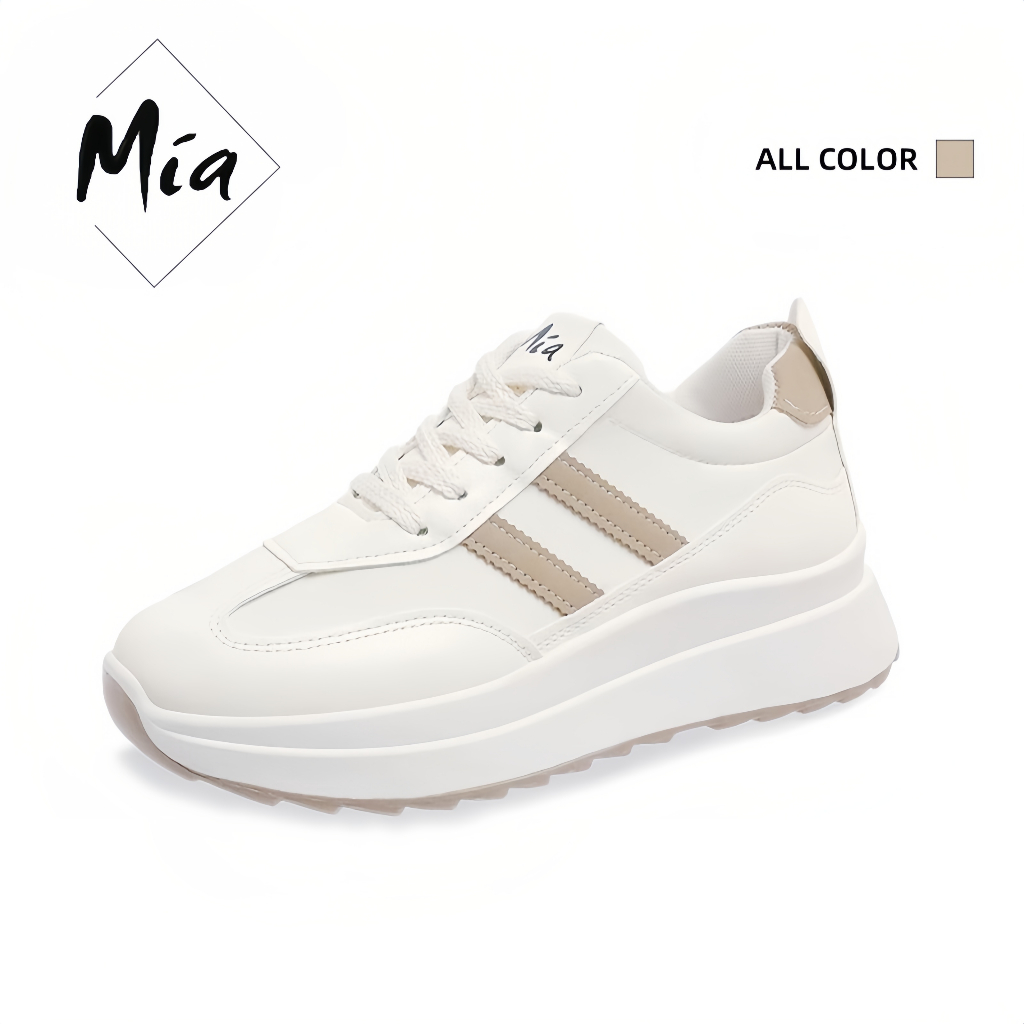MIA Shoes For Women Leather Korean Fashion Rubber Sneakers | Shopee ...