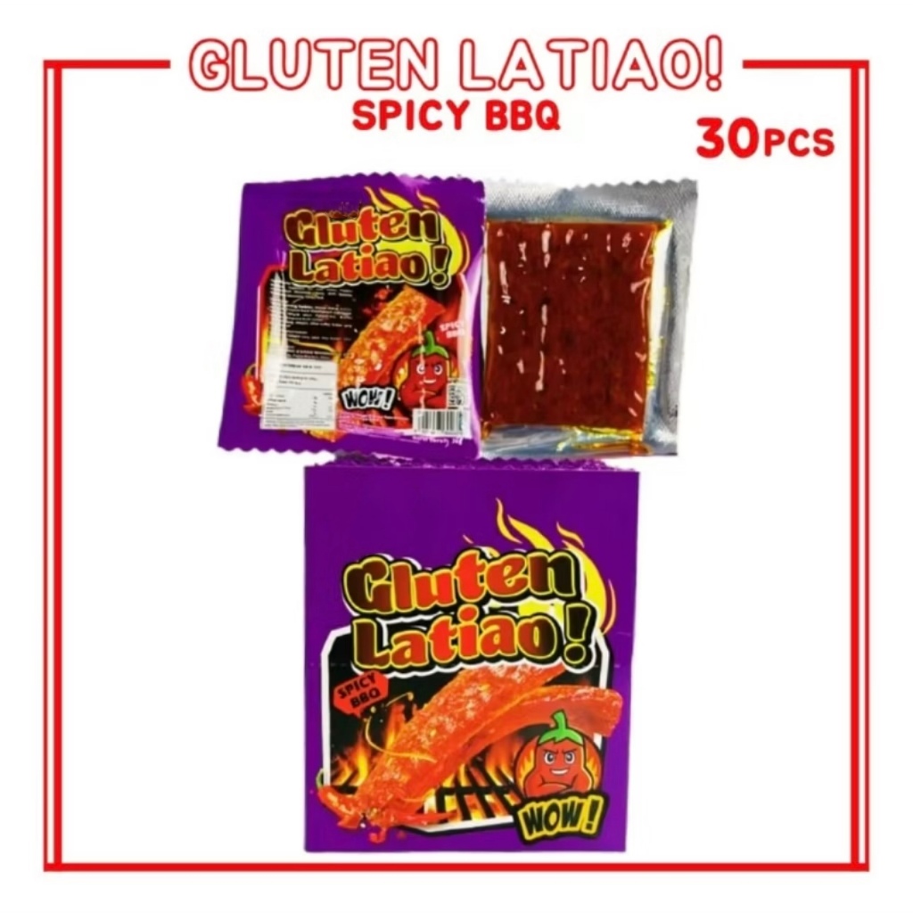 1Box/30pcs Gluten Latiao! Spicy Bbg Chewy, Spicy, And TangyMade Salt ...