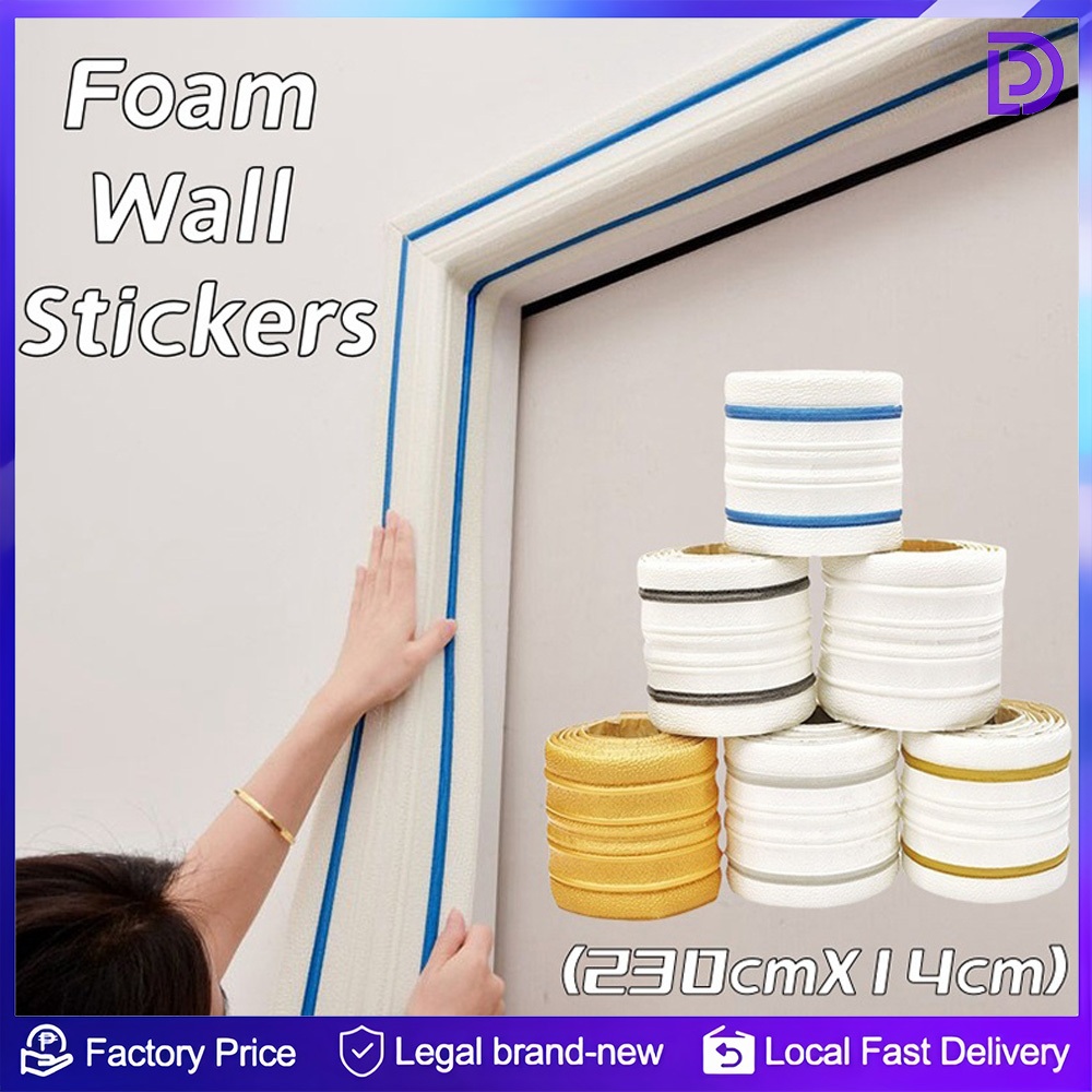 230cmx14cm Top Angle Line Foam Wall Edge Strip Stickers Waterproof ...