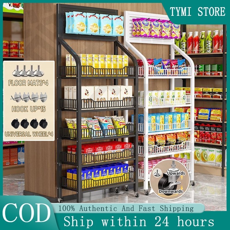 Supermarket Shelves Display Grocery Rack 5 Layers Snack Shelf ...