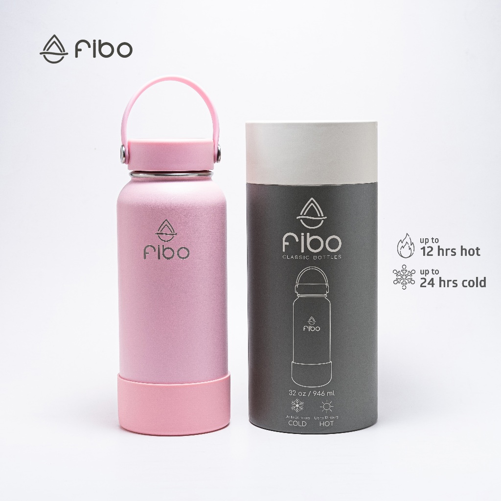 Fibo Classic Bottles 32oz Wide Mouth Insulated Stainless Steel Water ...