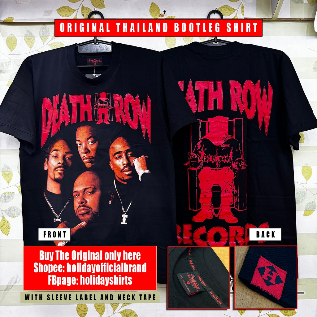 ( HOLIDAYSHIRTS ) DEATH ROW OG TEES Authentic Thai bootleg | Shopee ...