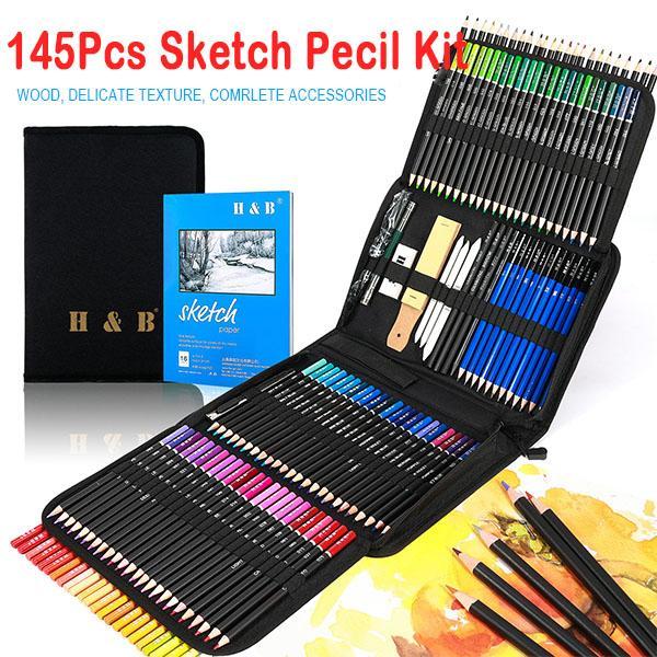 Drawing Sketch Set Professional Art Set With Sketch Graphite Charcoal ...