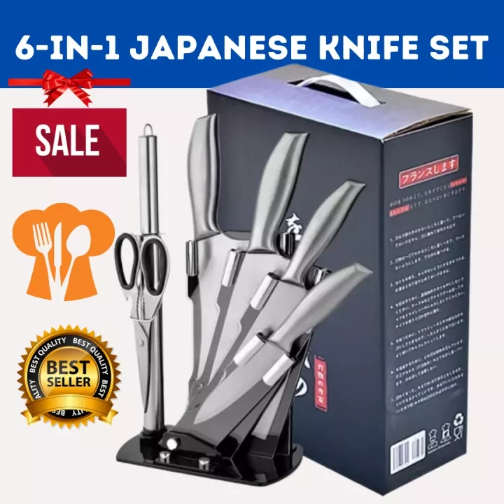 Kitchen Knife Heavy Duty Set Original 6 pcs with Acrylic Knife Holder ...