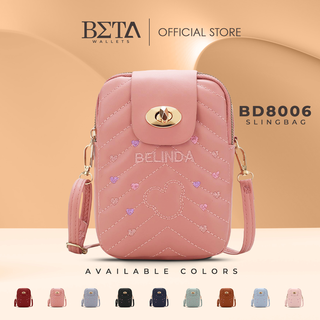 BETA Sling Bag For Woman Leather Minimalist Trendy Purse Phone Wallet ...