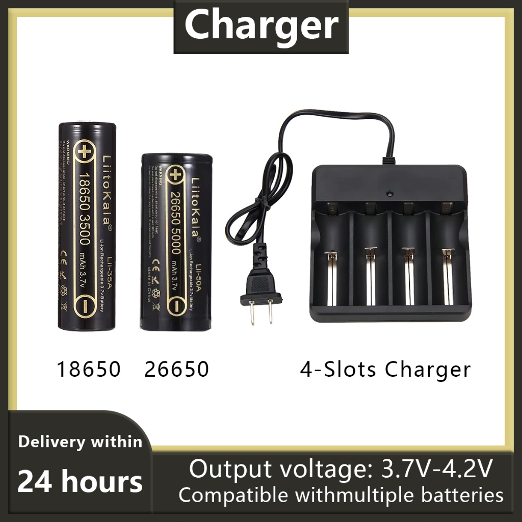 100% Original Brand USB 3.7V 18650/26650 Portable Li-ion High Quality ...