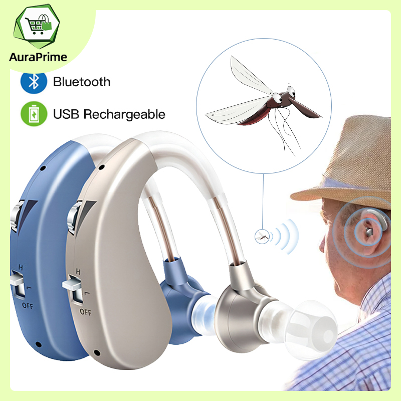 AuraPrime Mini Hearing Aid Deaf Sound Amplifier Adjustable Sound ...