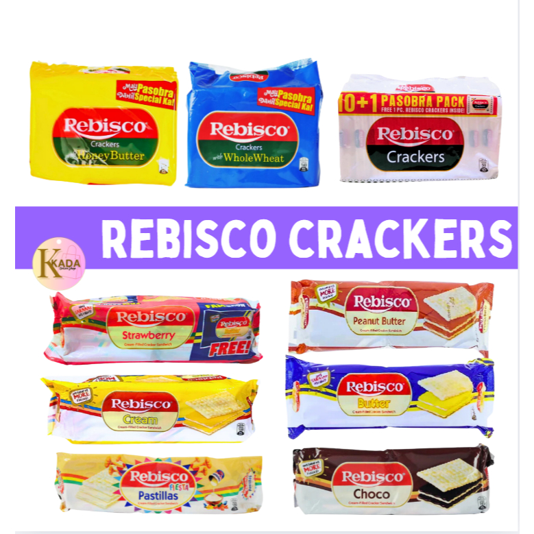 REBISCO Cracker Sandwich with Chocolate, Butter, Strawberry, Peanut ...