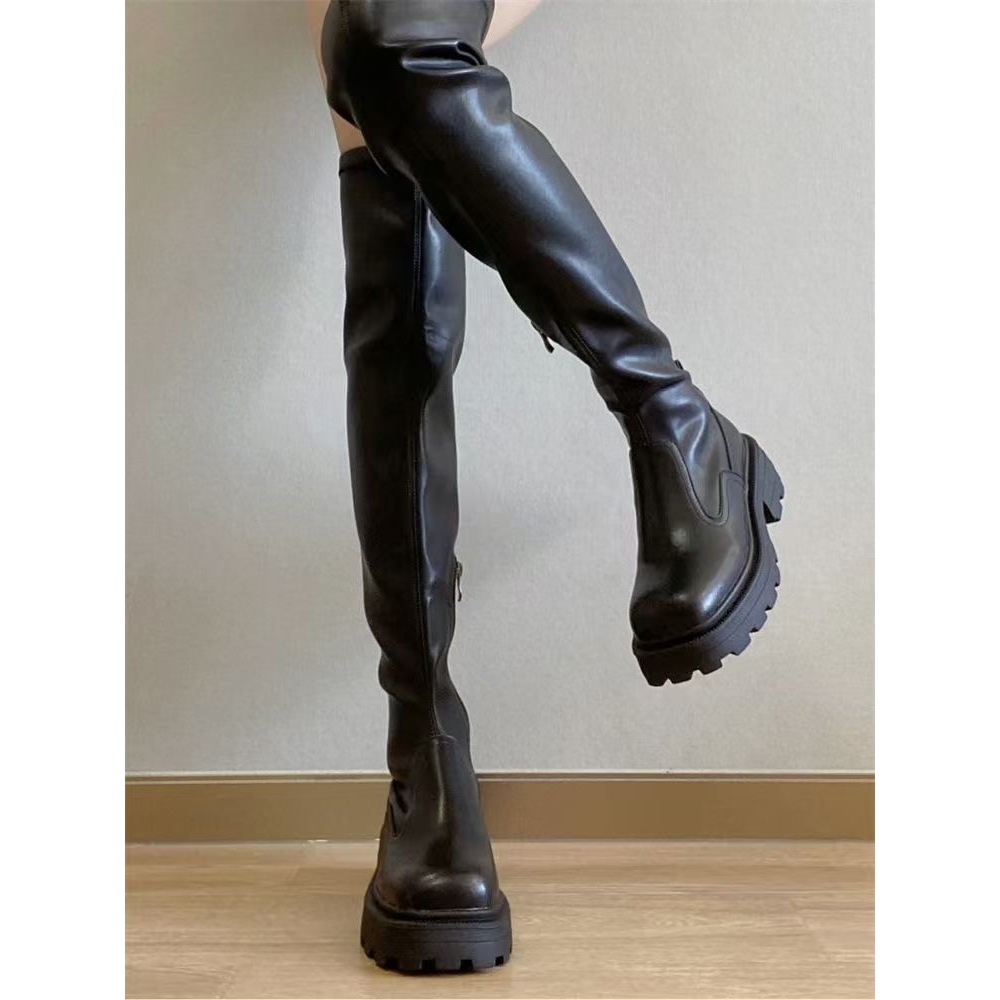 Candy cane Over the knee slim fitting fashion long boots | Shopee ...