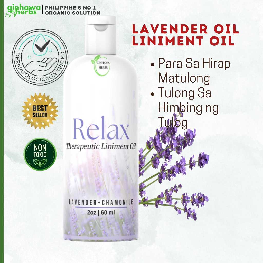 Liniment Massage Oil Calming Oil - 60ml Lavender Essential, Pang Hilot ng Katawan | Shopee ...