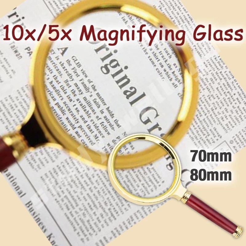 Foldable Handheld Magnifier Pocket Microscope Reading Magnifying Glass ...