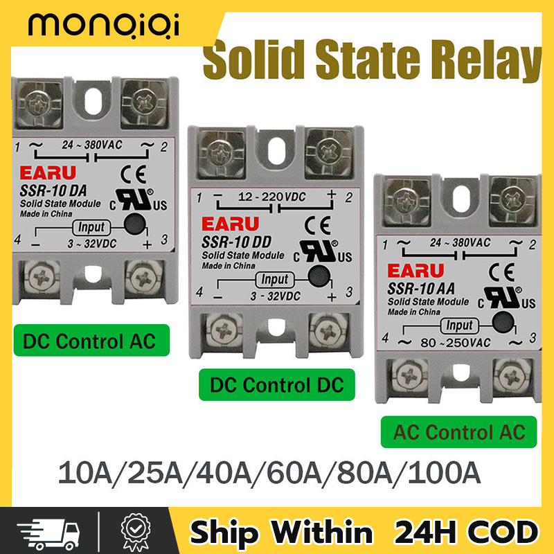 SSR-25DA SSR-40DA SSR-40AA SSR-40DD SSR 10A 25A 40A 60A 80A 100A DD DA AA Solid State Relay MO ...