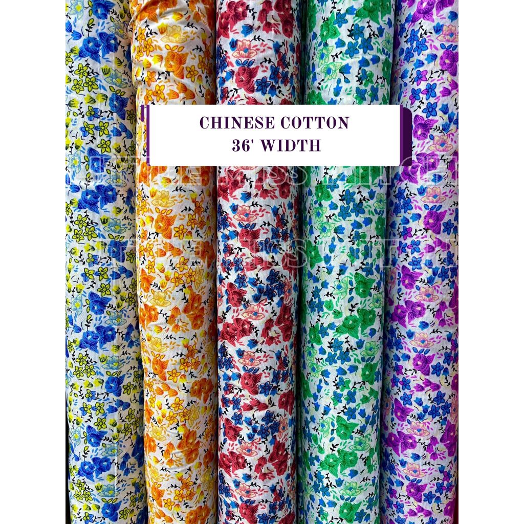 Little Miss Mitch CHINESE COTTON CLOTH TELA 36" WIDTH FLORETTE MINI ...