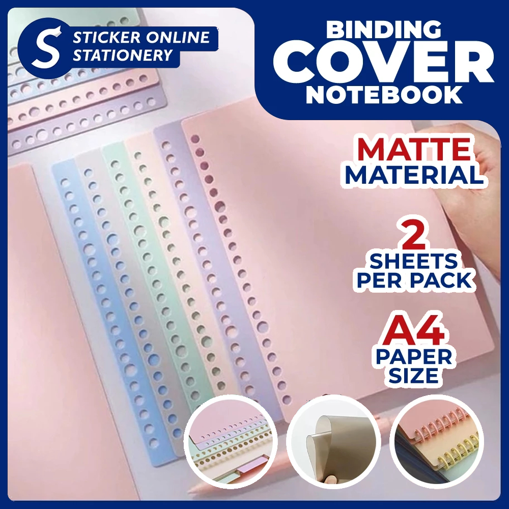 2 Sheets Binding Cover A4 B5 A5 Matte PP 30/26/20 Holes Refillable ...