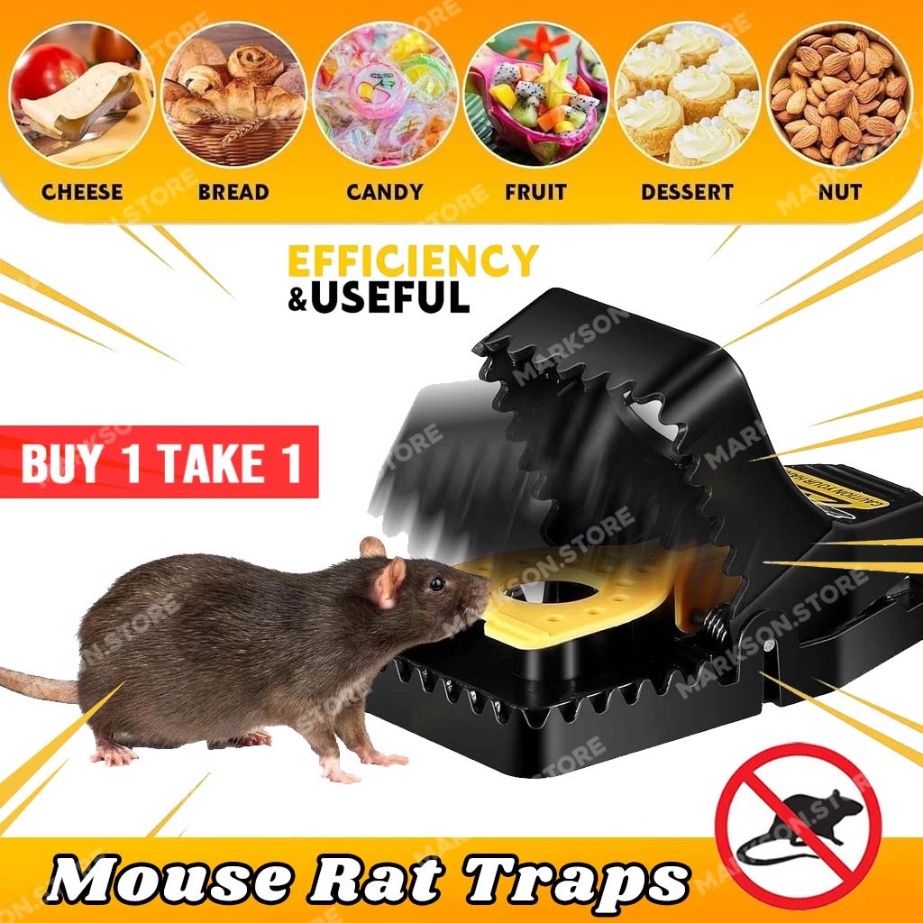 Upgraded Mouse Rat Traps High Sensitive Snap Big Size Plastic Mouse ...