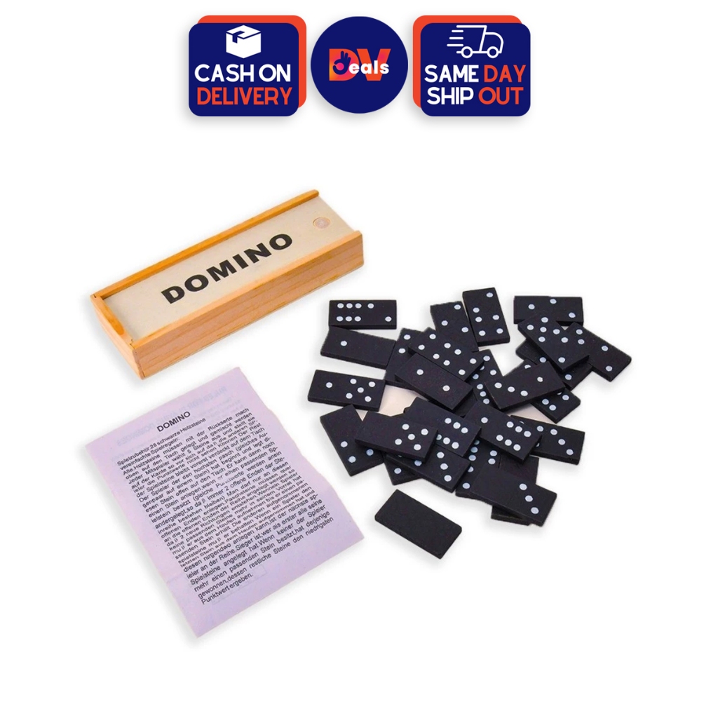 DVDeals Mini Wooden Domino Set Classic Board Game #995 | Shopee Philippines