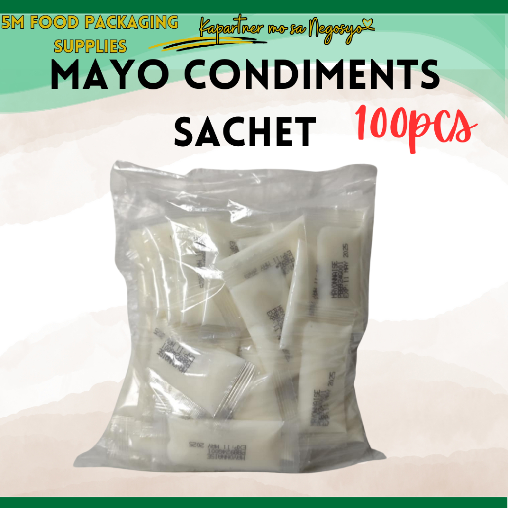 100pcs Mayo Ketchup Toyo Hot Sauce Toyomansi Sachet for Takeout Hotels ...