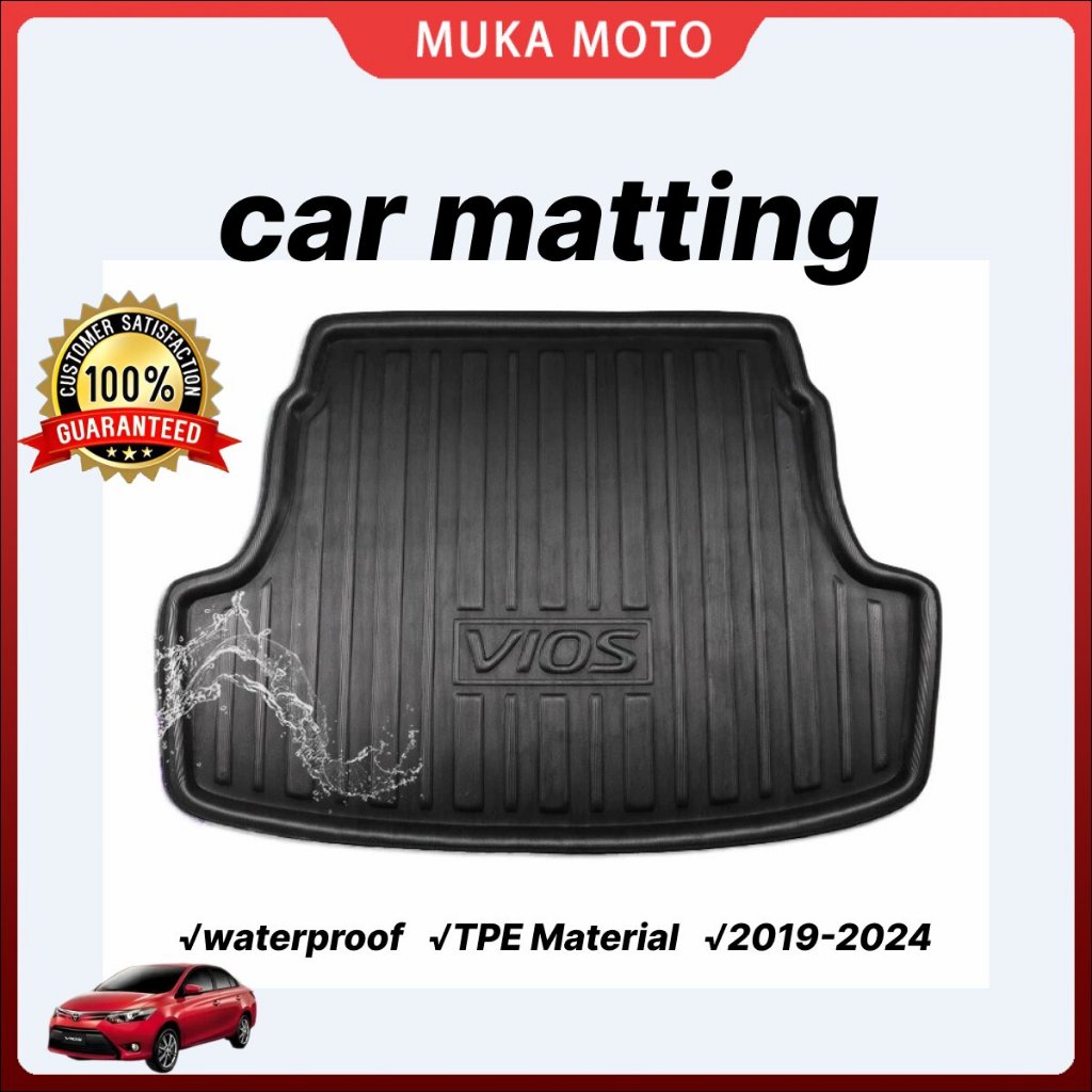 Toyota Vios Accessories Car Matting Vios 2019 to 2024 Trunk Tray Mat ...